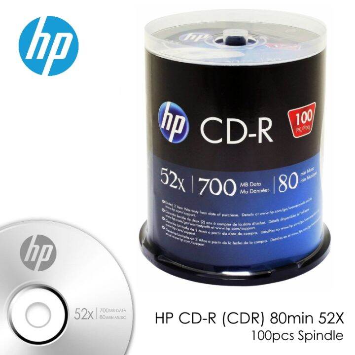 HP CD-R (CDR) 80min 52X - 100pk Spindle | Lazada