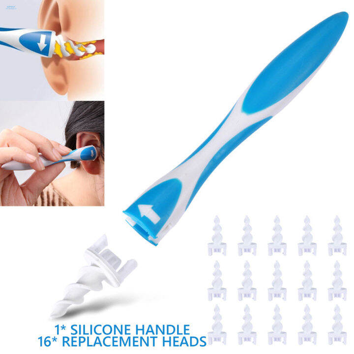 Ear Wax Cleaner Removal Easy Swab Remover Spiral Soft Safe Earpick Tool ...
