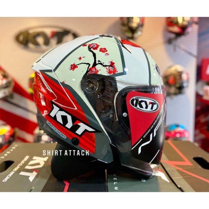 KYT NFJ Savi Sakura Open face/half face dual visor face motor ...