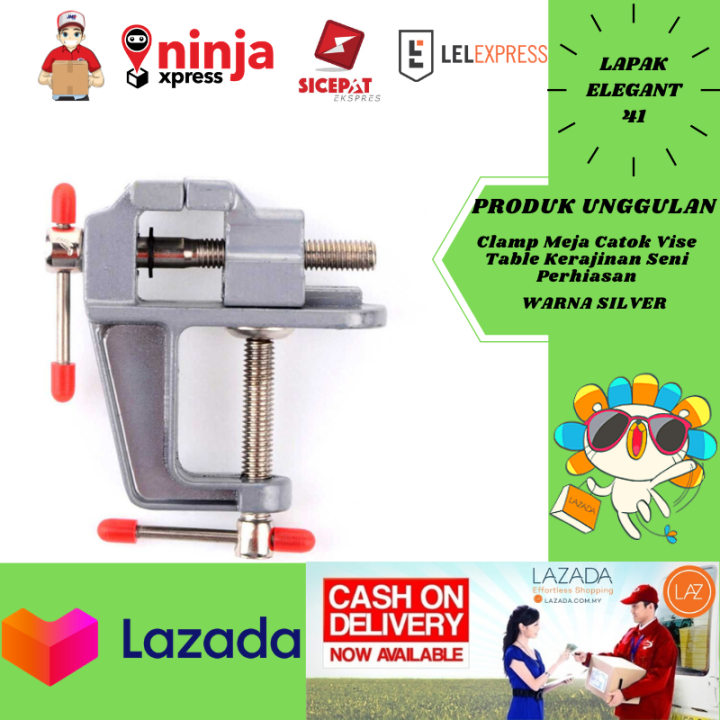 Catok Meja Mini / Ragum Besi / Clamp Meja Table / Vise Bench Ragum ...