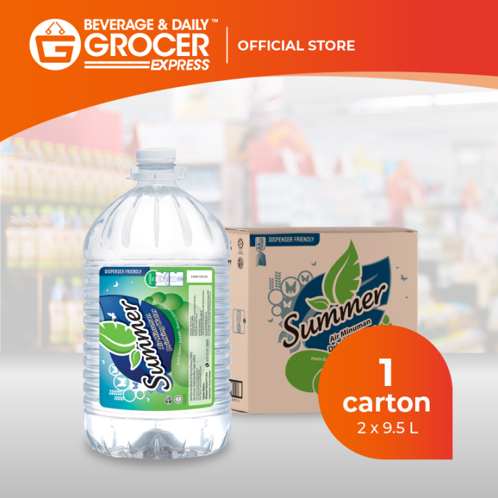 Summer Drinking Water (2 x 9.5Lit) 1 Carton | Lazada