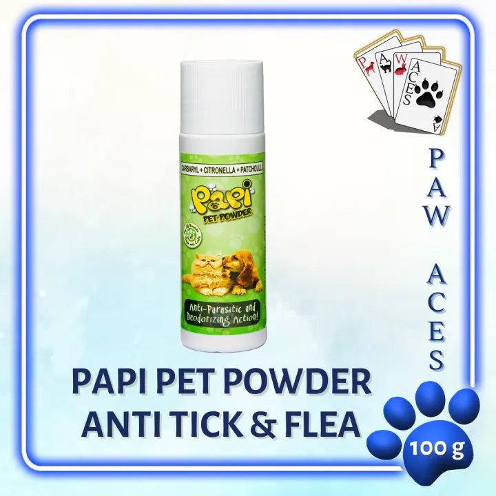 Papi Pet Powder Anti Tick & Flea for Dogs and Cats - 100g | Lazada PH