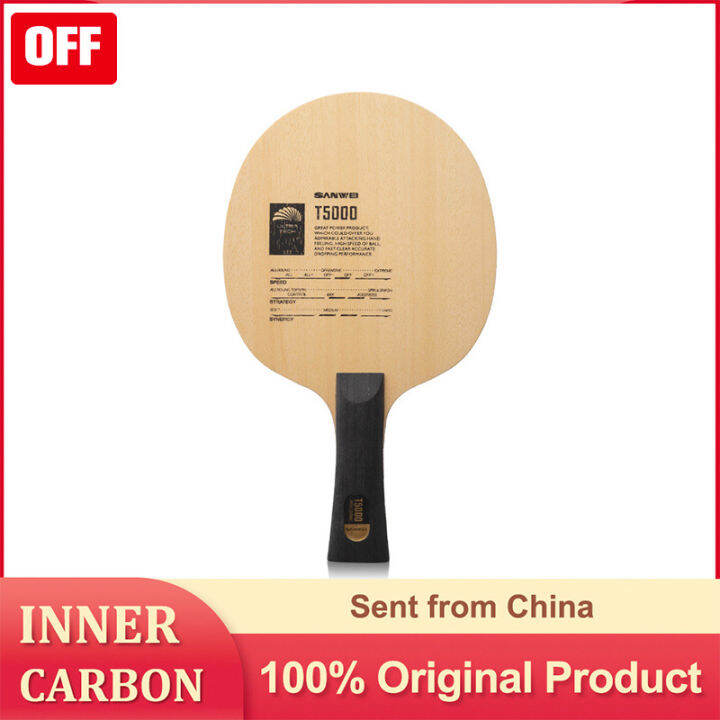 Original SANWEI T5000 CARBON Table Tennis Blade (5+2 Carbon) T-5000 Racket Ping Pong Bat Paddle ...