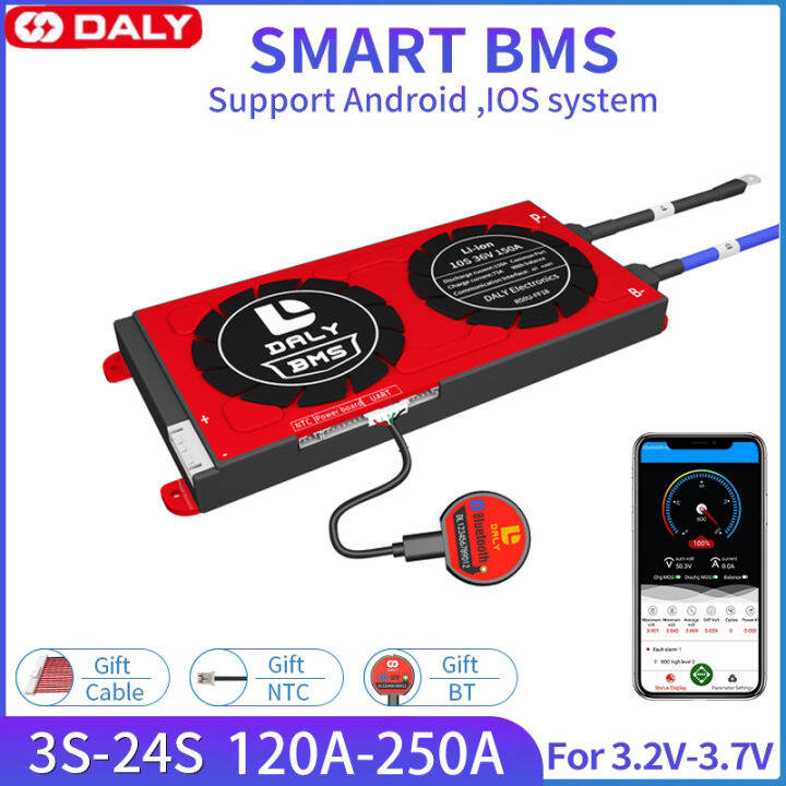 Daly Smart Bluetooth BMS 12V 24V 36V 48V 60V 72V 18650 Batt 3S 4S 8S 13S 16S 20S 24S Li-ion ...