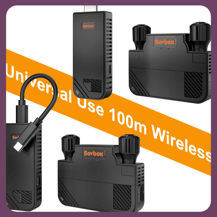 HD 100m Type C Wireless HDMI Extender Video Transmitter Receiver ...