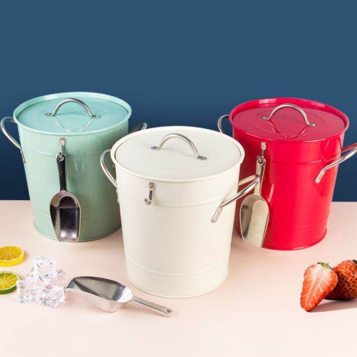 PERSE Home Double Insulated with Lid and Shovel Beer Chiller Bin Drink ...