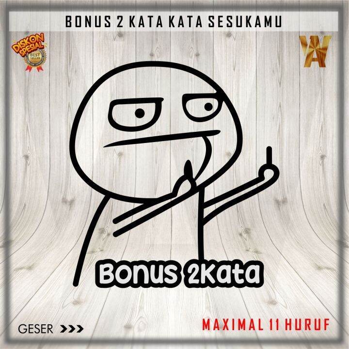 Stiker Meme Fucek Middle Finger Cutting Sticker Lucu | Lazada Indonesia