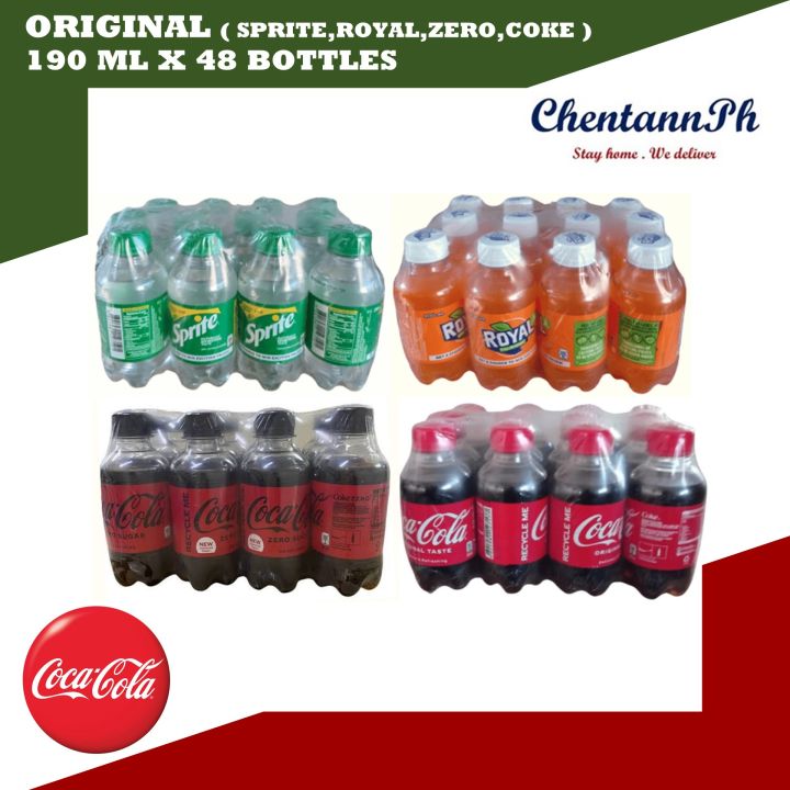 4 CASES - ORIGINAL COCA-COLA Sprite,Royal,Zero,Coke Swakto Softdrinks Beverages Soda 190 mL X 48 ...