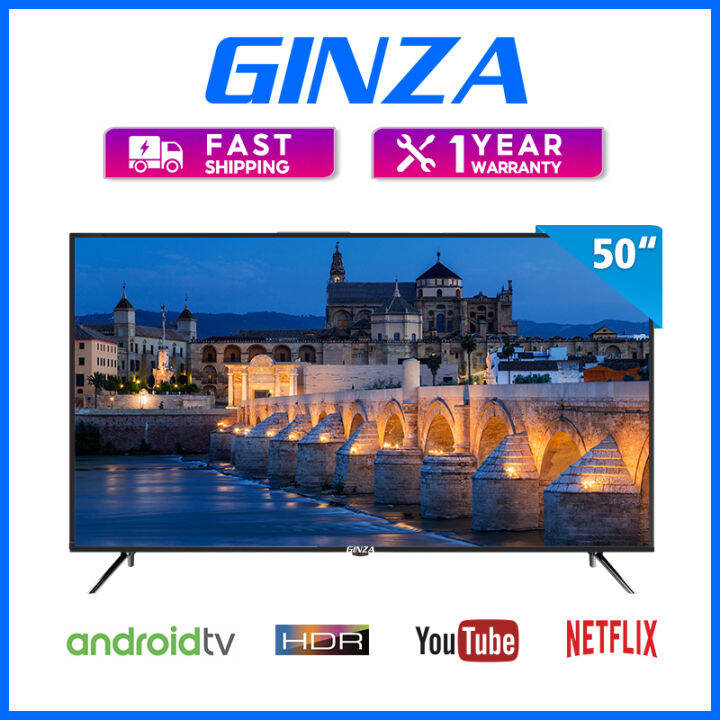 GINZA 50 inch TV smart tv Android flat screen Slim HD LED TV Smart TV ...