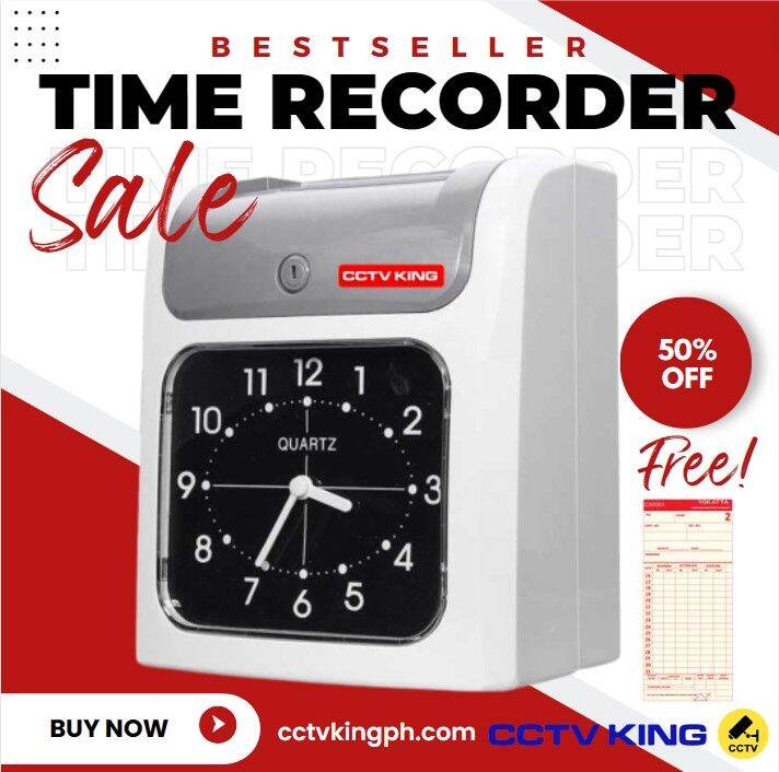 Analog Bundy Clock, CCTV KING Bundy Clock Time Recorder with Free 100 ...
