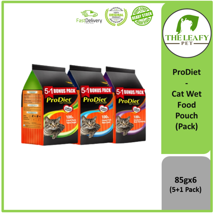 ProDiet Wet Cat Food Pouch - 85g x 6 ( 5+1 Pack ) | Lazada