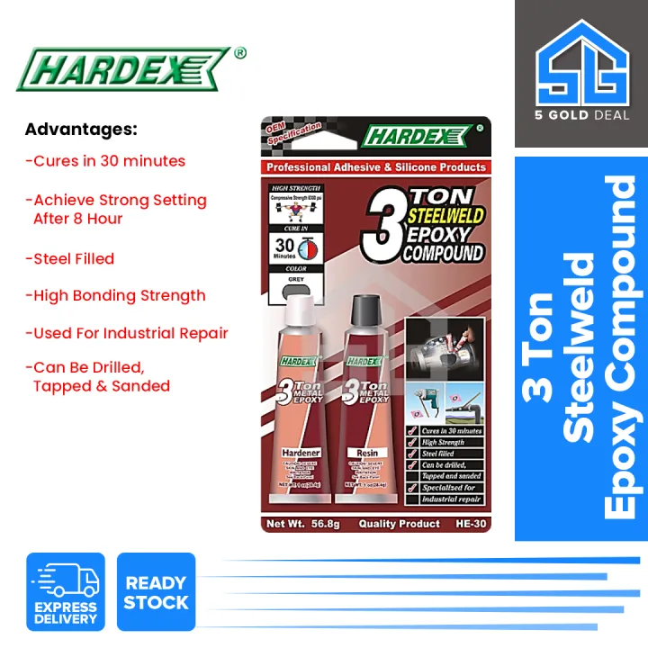 HARDEX HE-30 3 Ton Steelweld Epoxy Compound | Lazada