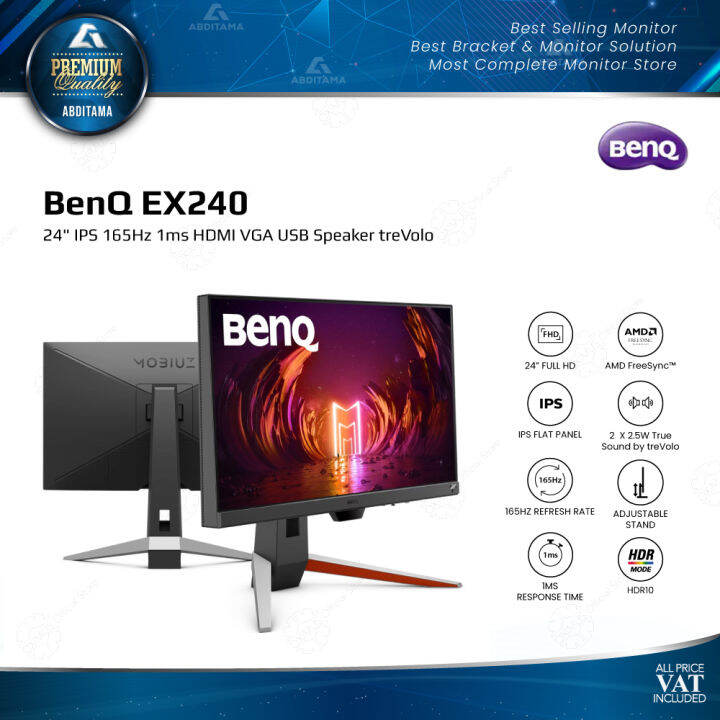 Monitor LED BENQ EX240 24" IPS 165Hz 1ms HDMI VGA USB Speaker treVolo ...