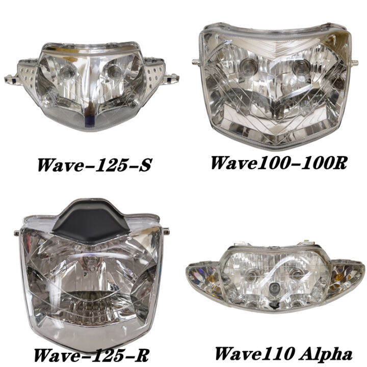 Wave 125 Wave 110 Alpha Headlight Assy Honda Wave 100 100R Motorcycle ...