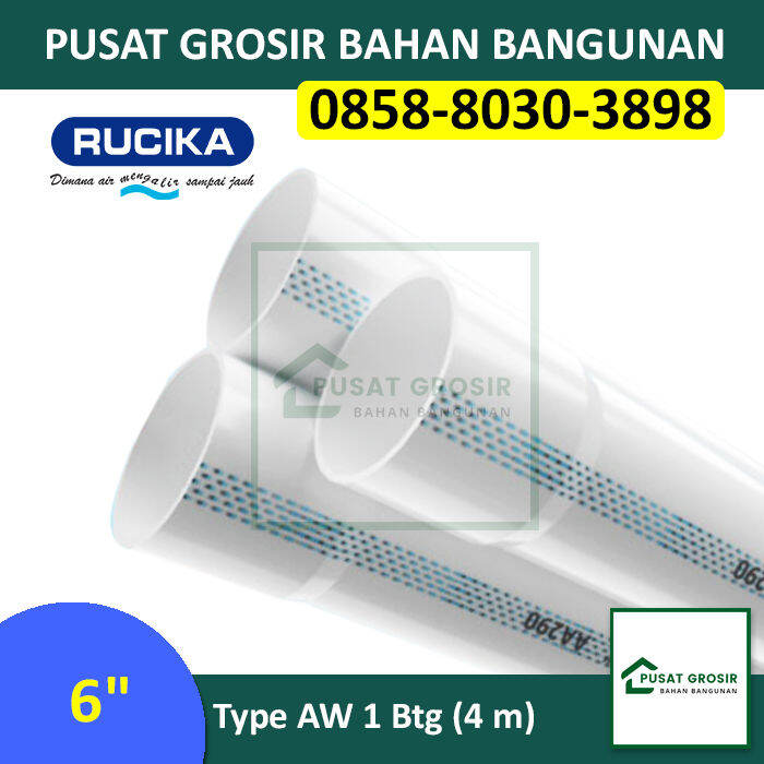 Pipa PVC 6" AW Rucika Standard Pipa Wavin 6Inch AW Per Btg (4m) | Lazada Indonesia