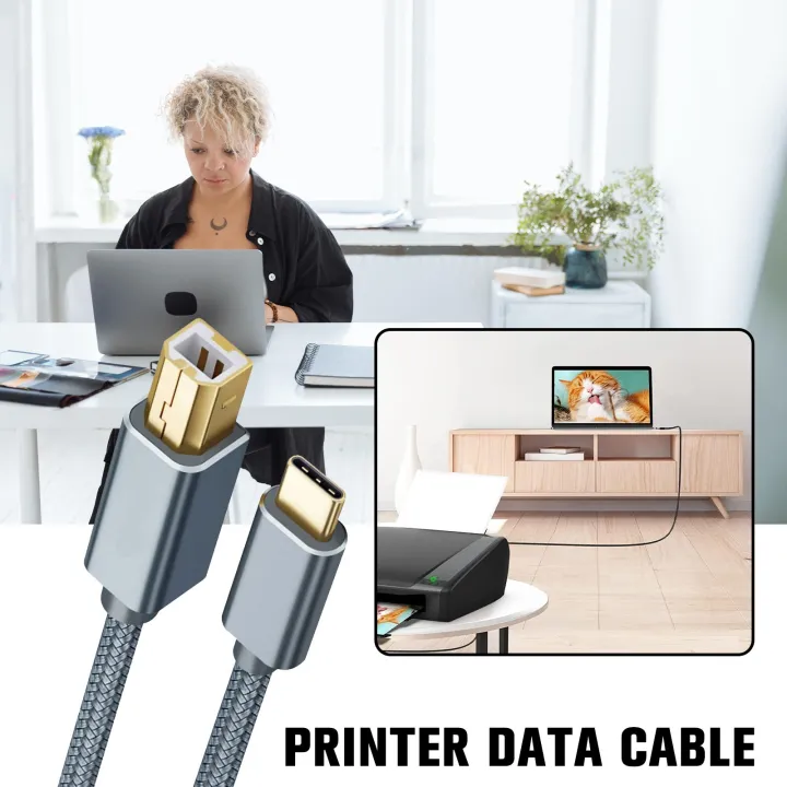 3m Type-c Printer Data Line To Usb Line Notebook Printing Universal ...