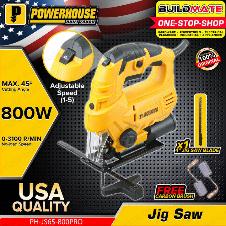 BUILDMATE Powerhouse Jigsaw Jigs Saw 550W | 800W Wood Cutter Woodworking Cutting Pull Hand ...