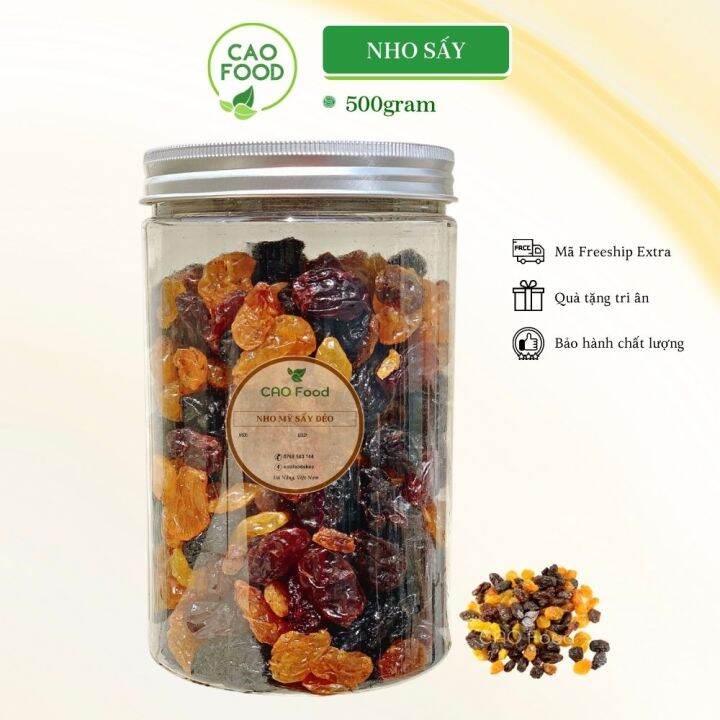[500GR] Nho sấy dẻo mixed 3 màu CAO Food từ 100% nho tươi nhập khẩu Mỹ ...