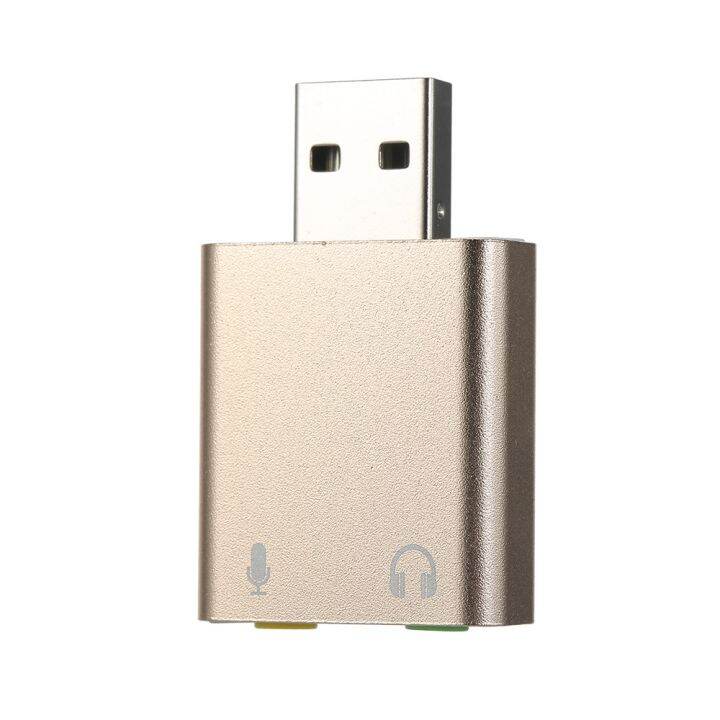 USB External Sound Card USB To 3.5mm Earphone Mic Adapter Stereo ...