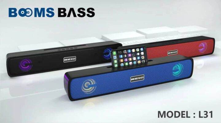 BOOMS BASS L31 TWS Wireless Bluetooth 5.0 Portable Speaker ...
