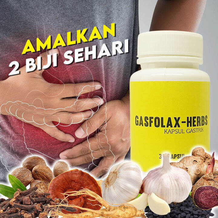 Kapsul Gastrik Gasfolax Penawar Ubat Gastrik, Gerd, Angin Medu, Anxiety ...