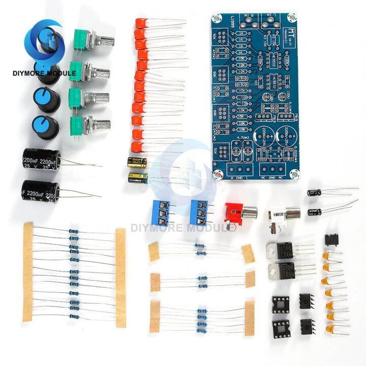 NE5532 Preamp Preamplifier Tone Board Module Treble Midrange Bass Volume Control DIY Kits AC 12V ...
