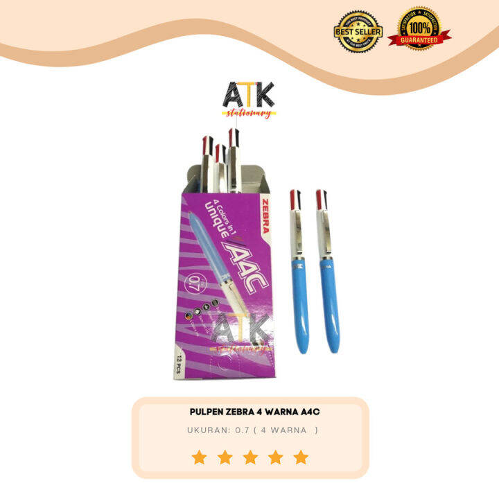 Pulpen Zebra 4 Warna A4C 4 in 1 atk | Lazada Indonesia