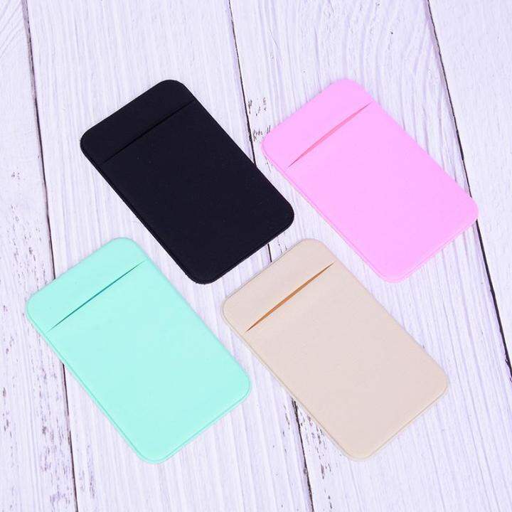 Mobile phone back cards wallet credit id card holder adhesive sticker ...