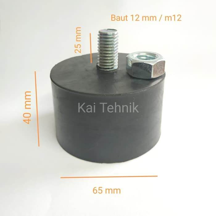 Karet Engine Mounting / Dudukan Mesin 65 mm x 40 mm Baut 12 mm Tunggal ...