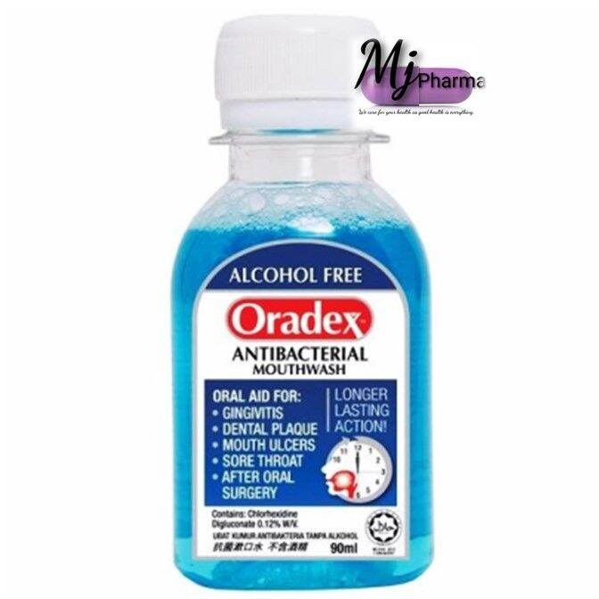 Oradex Antibacterial Mouthwash Alcohol free 90ml | Lazada