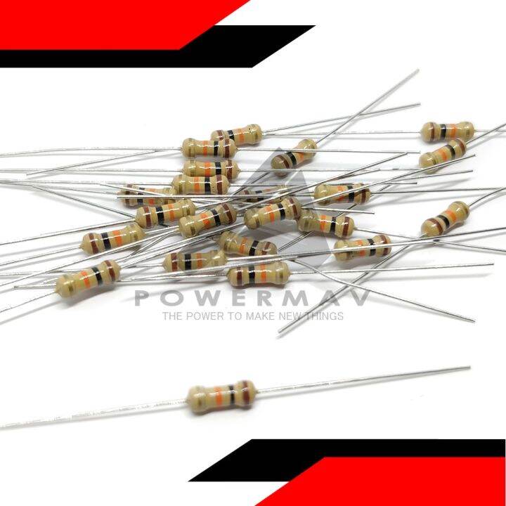 20pcs 10k ohms resistor 4 band 1/4w carbon film taiwan original 5% 0 ...