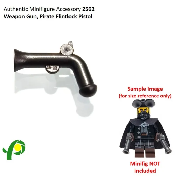 LEGO Minifigure Parts 2562 Weapon Gun Pirate Flintlock Pistol Sold per ...