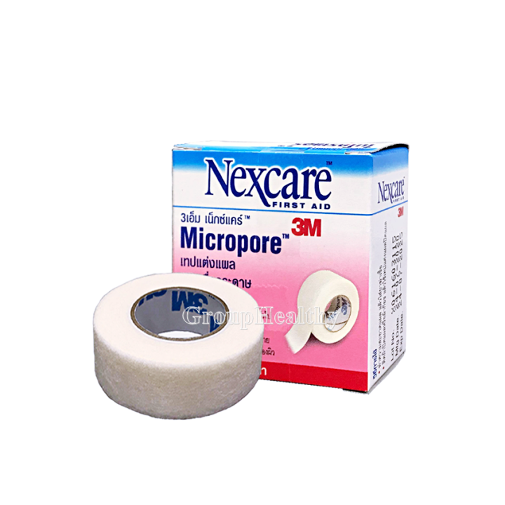 3M Nexcare Micropore 3เอ็ม เน็กซ์แคร์ ไมโครพอร์ เทปแต่งแผลเยื่อกระดาษ 1 ...