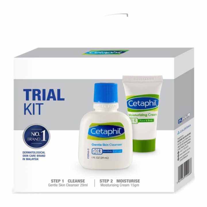 CETAPHIL Trial Kit Cleanser 29ml + Moisturizing Lotion 15g | Lazada