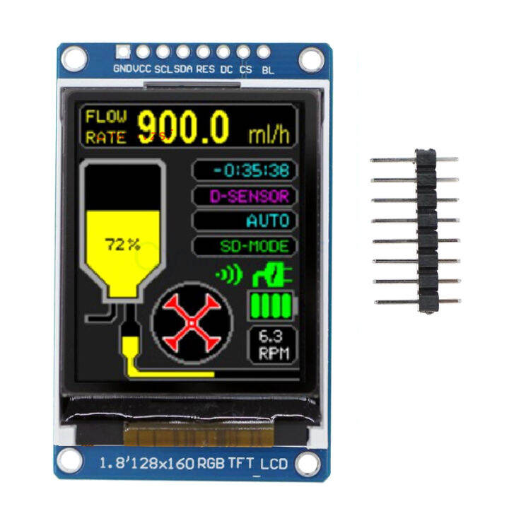 [four seasonspet] 1.8 1.8 Inch 128x160 SPI Full Color RGB TFT LCD ...