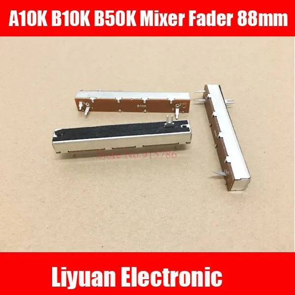10pcs Mono SL60V A10K B10K Mixer Fader 88mm Straight Slide ...
