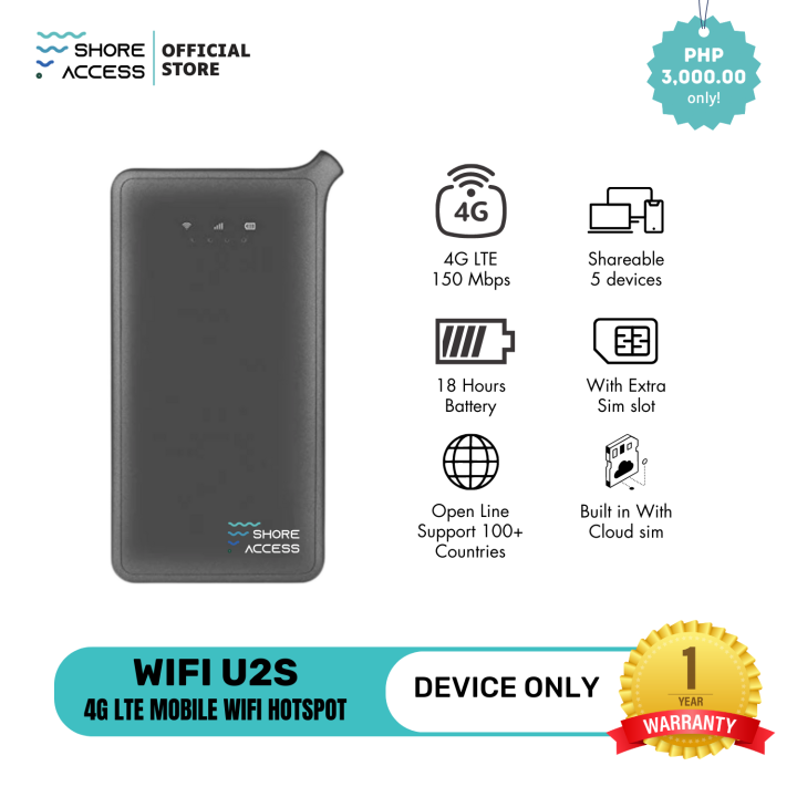WIFI u2s coverage Portable Pocket Wifi Prepaid Wifi Hotspot | Lazada PH