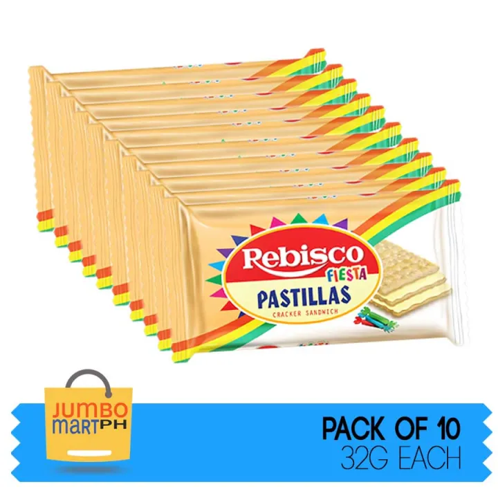 REBISCO FIESTA PASTILLAS CRACKER SANDWICH 32G / PACK OF 10 | Lazada PH