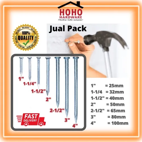 CONCRETE NAIL WALL NAIL PAKU SIMEN PAKU DINDING PAKU BATU | Lazada