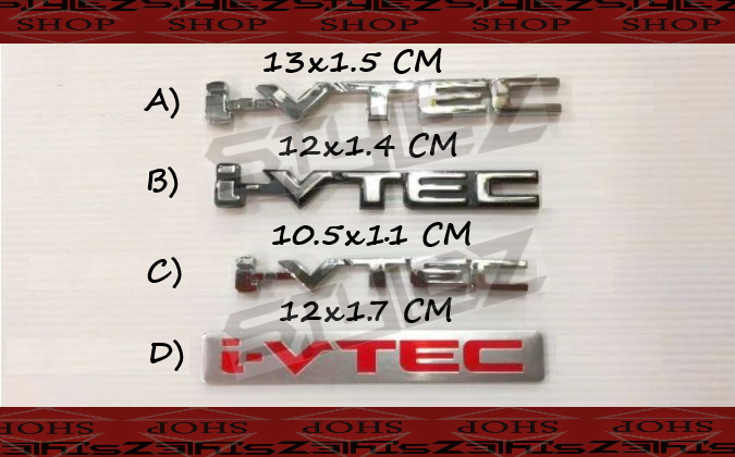 Emblem LOGO FOR Honda Vtec I-Vtec | Lazada