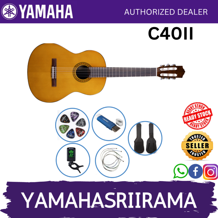 Yamaha C40 II Full-Scale Nylon-String Classical Guitar ( C40II / C 40II ...