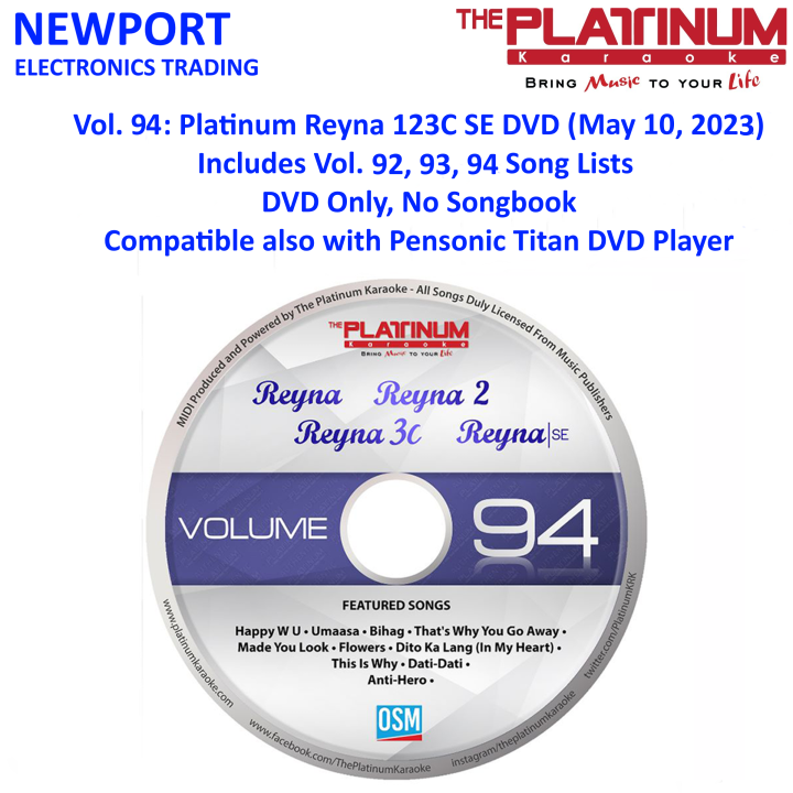 Volume 94: Platinum Reyna 1, 2, 3C, 3SE, Pensonic Titan (Released: May 10, 2023 ) | Lazada PH