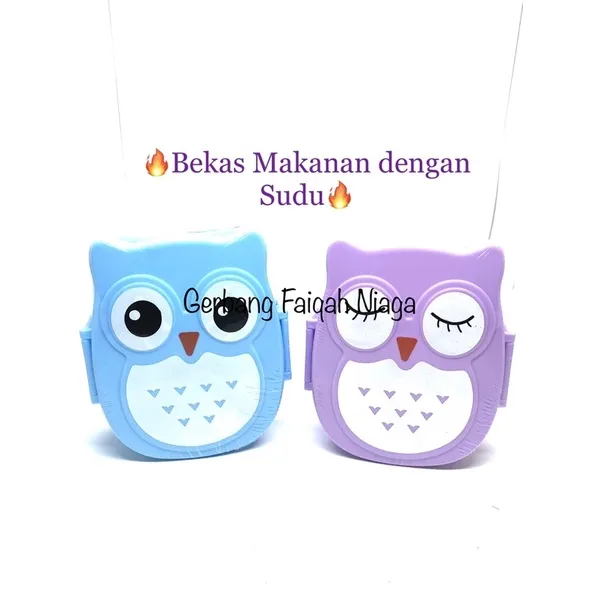 Bekas Makanan Comel dengan Sudu Ready Stok Viral Murah / Cute Food Tray ...