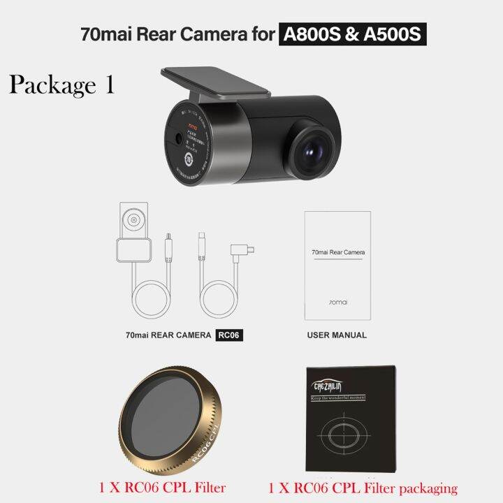 70mai Rear Cam for 70mai 4K Dash Cam 70mai A800 4K Car DVR Rearview cam ...