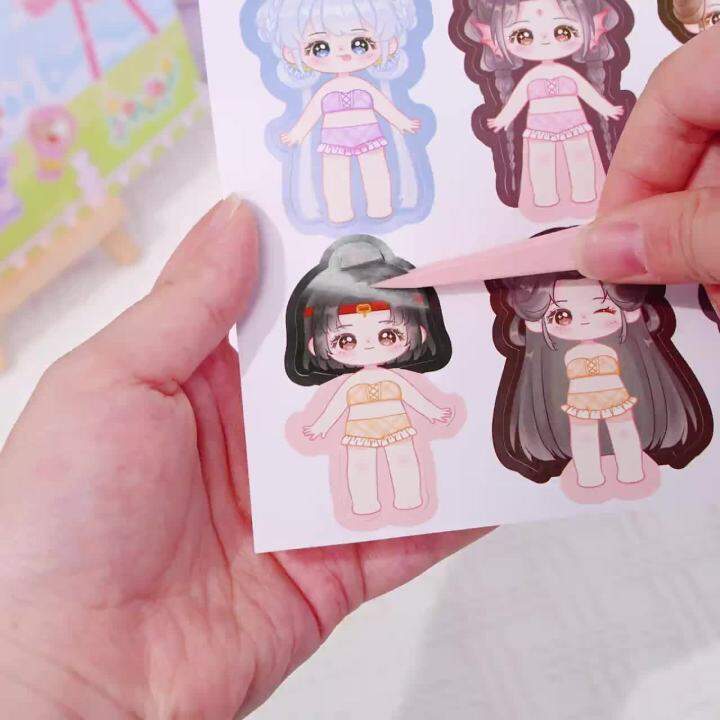 Spot parcel post Scene Princess Dress up Sticker Book Toy Girl Quiet ...