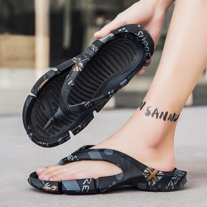 dsgrtytrytry ⚡ราคาถูก⚡ รองเท้าแตะ supreme Flip-flops รองเท้าแตะผู้ชาย ...