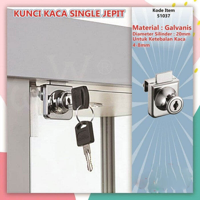 KUNCI KACA JEPIT SINGLE PINTU CABINET KUNCI KACA | Lazada Indonesia