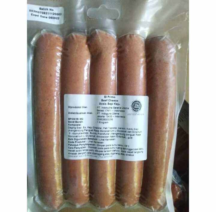 Sosis El Primo 1 kg BEEF CHEESE (SOSIS SAPI KEJU) 1KG II SOSIS VIRAL ...