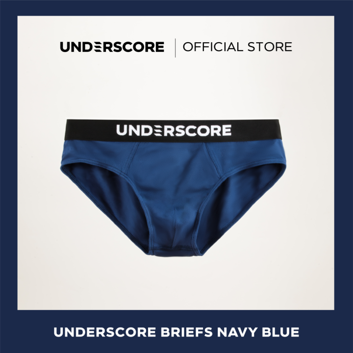 UNDERSCORE Classic Brief (Navy Blue) / กางเกงชั้นในชายอันเดอร์สกอร์ (สีน้ำเงิน) | Lazada.co.th