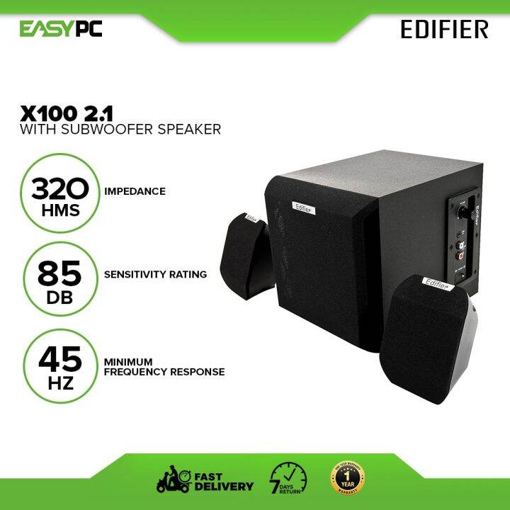 EasyPC | Edifier X100 Multimedia 2.1 Speaker with Subwoofer | Lazada PH